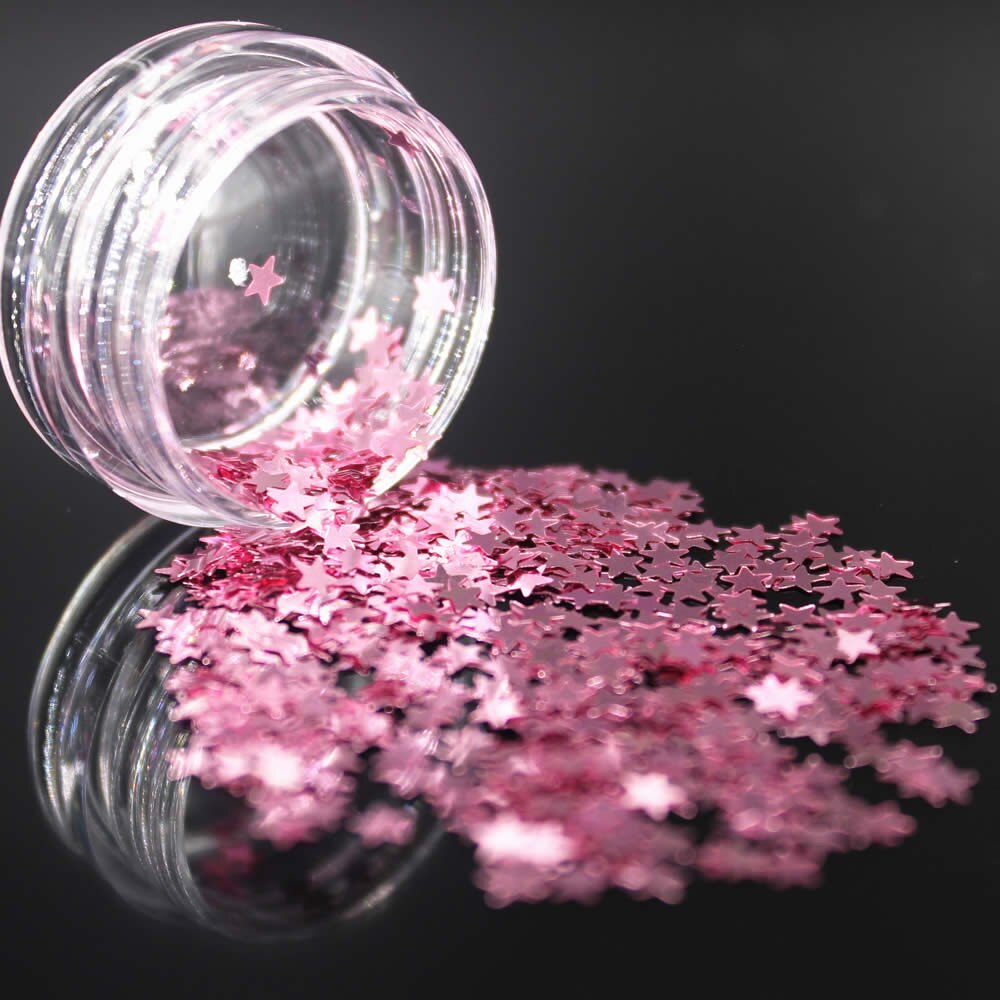 1 Bottle Deep Pink Holographic Sequin Glitter Shim... – Grandado