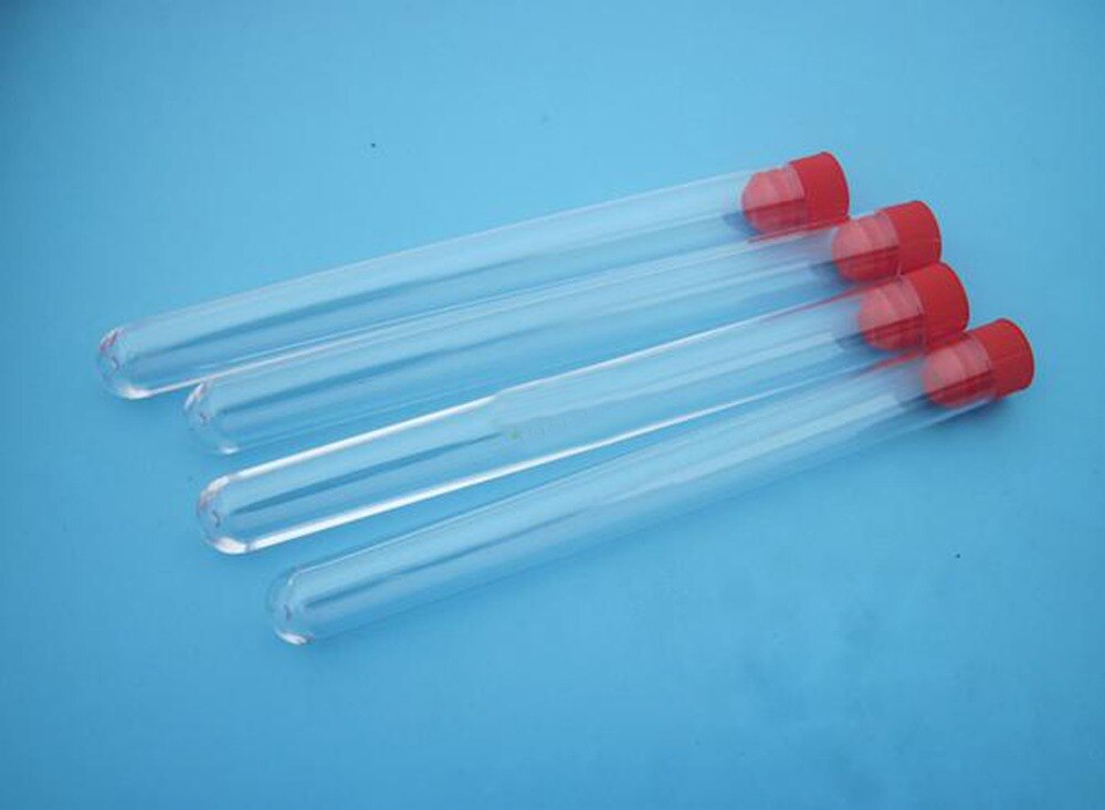 100pcs clear 15*100mm PS plastic test tube with re... – Vicedeal