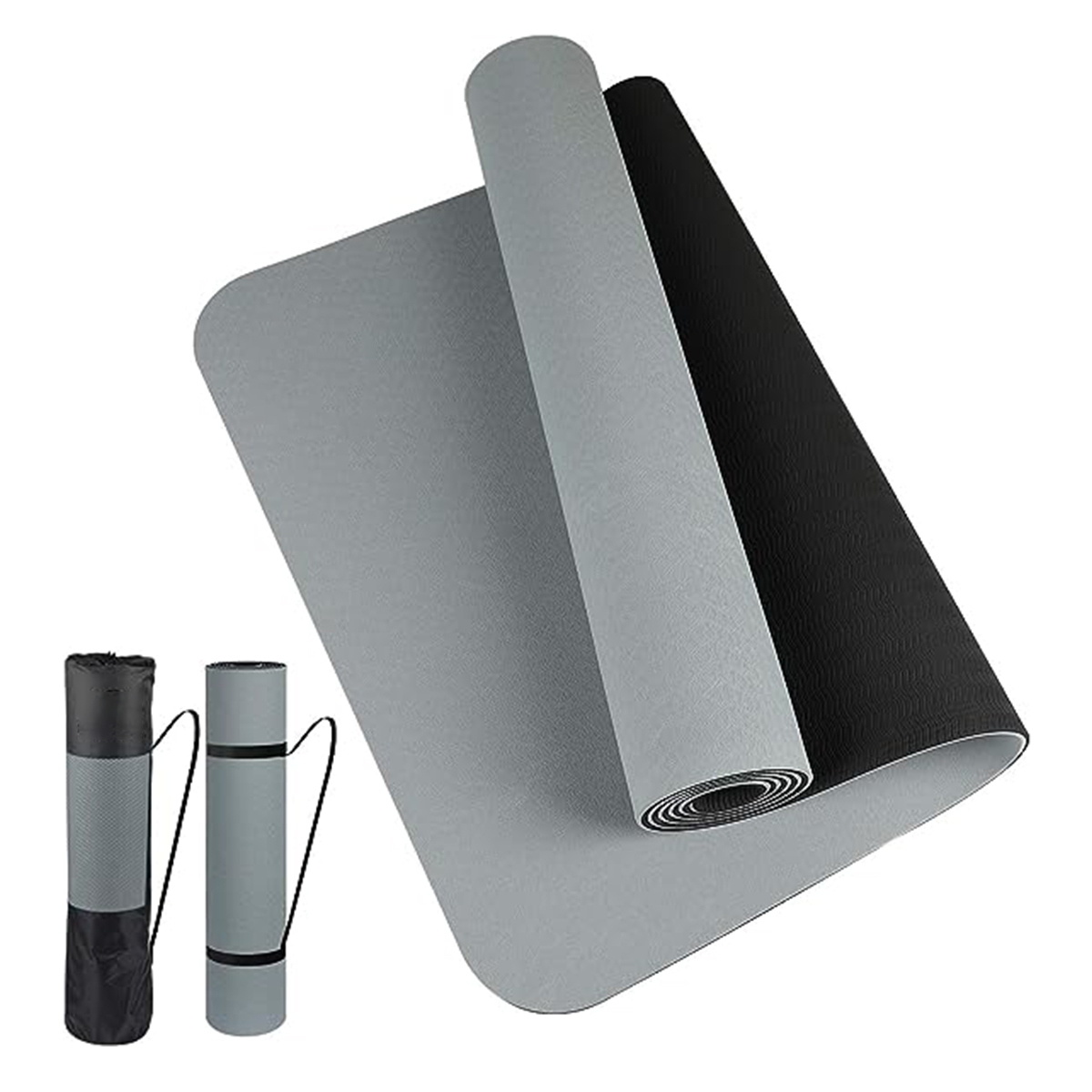 Thick two-color, non-slippery TPE yoga mat, moveme... – Grandado