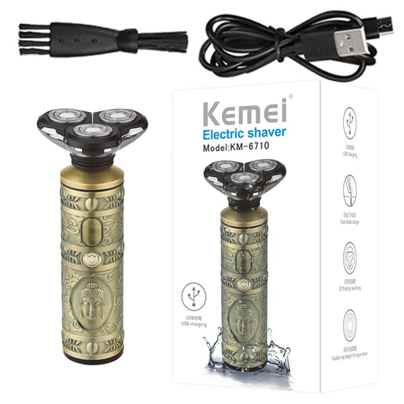 Original kemei metal facial electric shaver for me... – Vicedeal