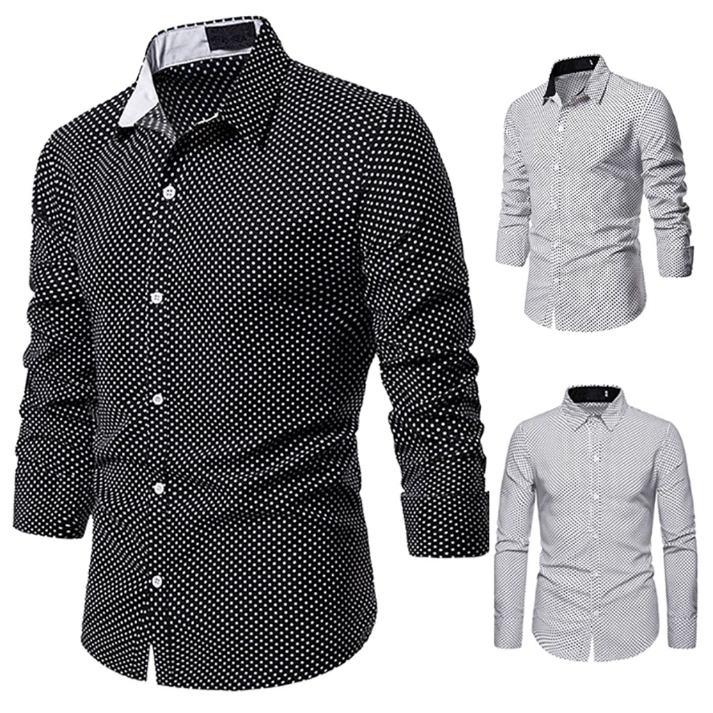 Lange Mouwen Slim Blouse Herfst Casual Mannen Shir... – Vicedeal