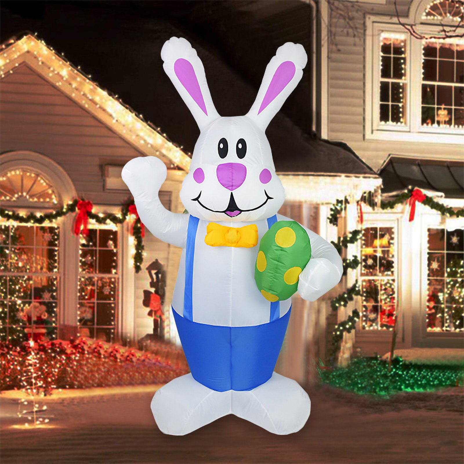 1.9m Inflatable Easter Bunny Doll Toy LED Night Li... – Grandado