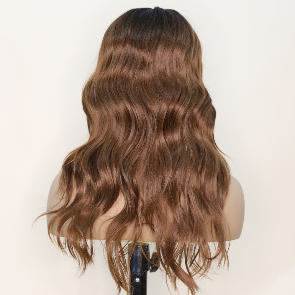 Synthetic wig Ombre Brown color 20inch Middle Part... – Vicedeal