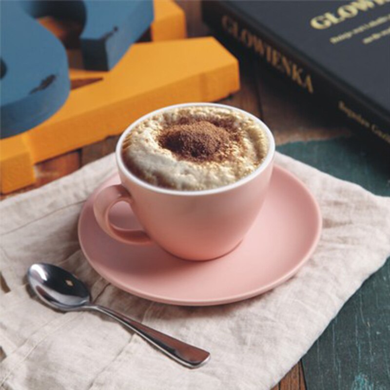 1Pc Nordic Style Matte Coffee Cup and Saucer Set C... – Grandado