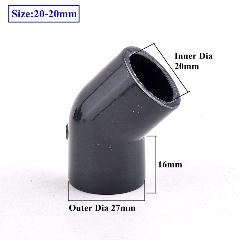 I.D 20~75mm UPVC 45 Degree Elbow Pipe Connector, G... – Grandado