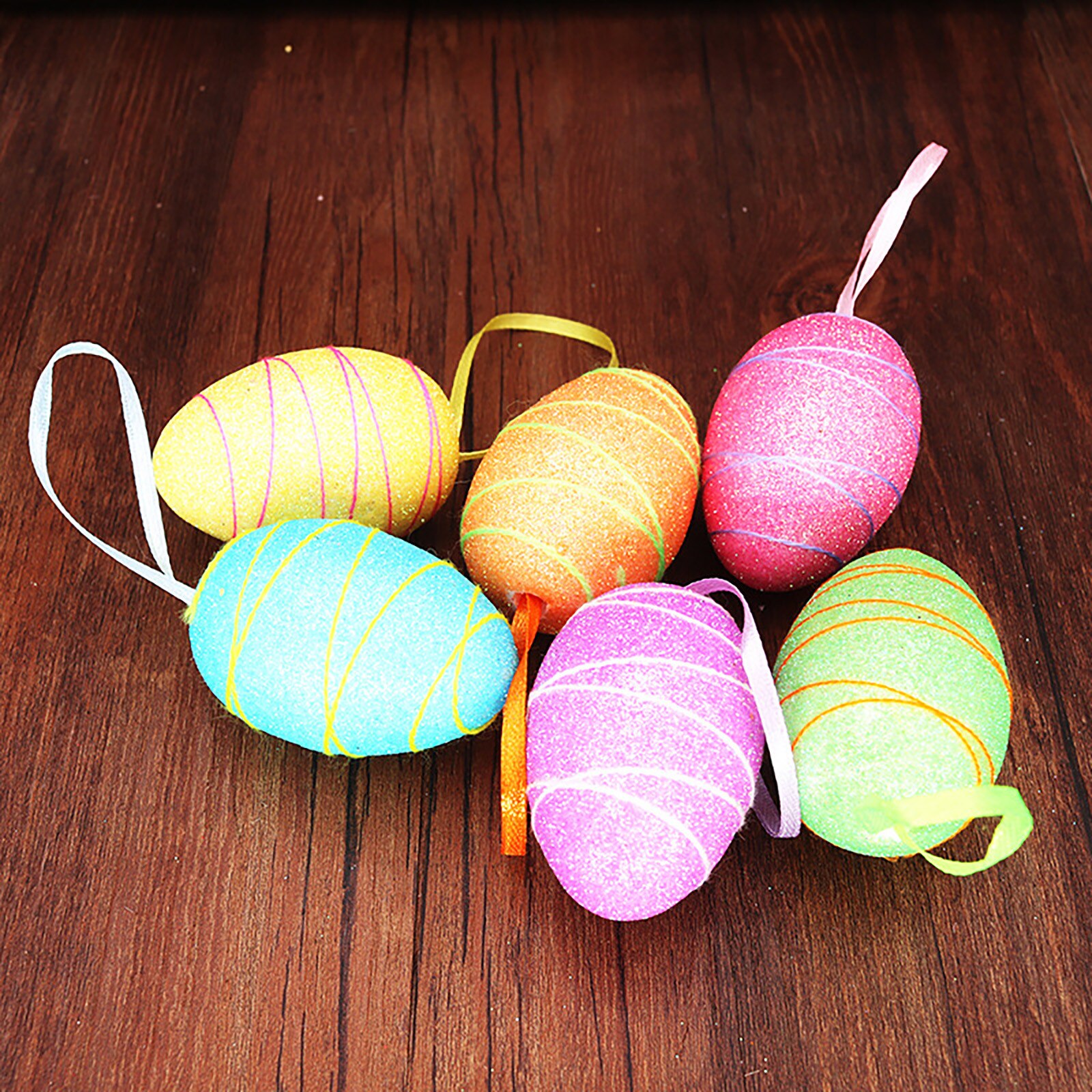 6pcs/set Colorful Foam Easter Eggs Easter Crafts O... – Grandado