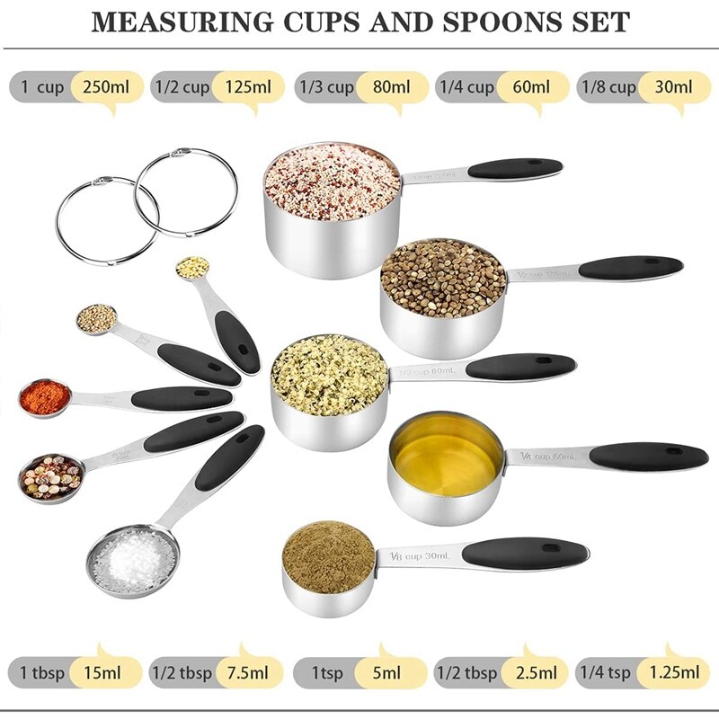 Measuring Cups and Measuring Spoons Set,Measuring ... – Grandado