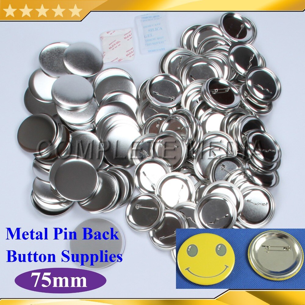 100 sets 3 "75mm Pin Terug Metal Button Suppl... – Grandado