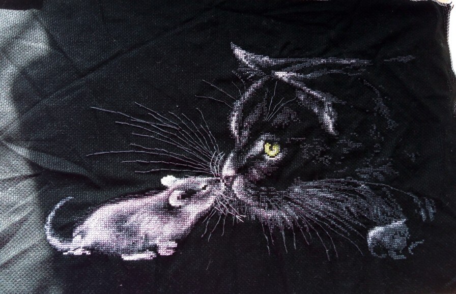 Kat En Muis Kruissteek Pakket Dier 18ct 14ct 11ct ... – Grandado