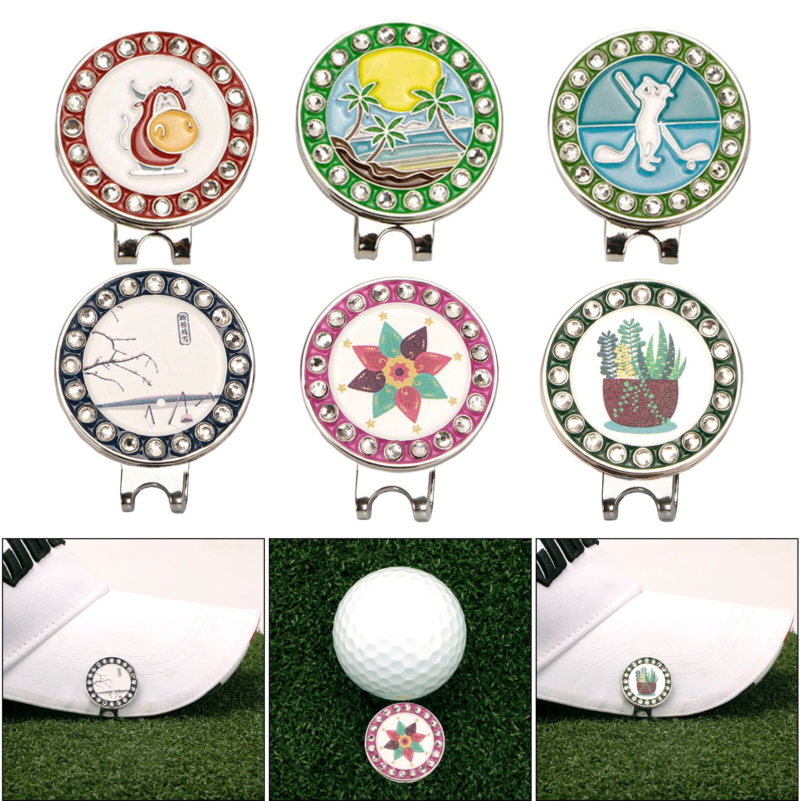 Golf Ball Markers Women Men Hat Clip Position Mark... – Vicedeal