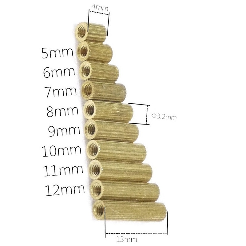 10 st m2*3mm mutteravstånd skruv mässing gängad p... – Grandado