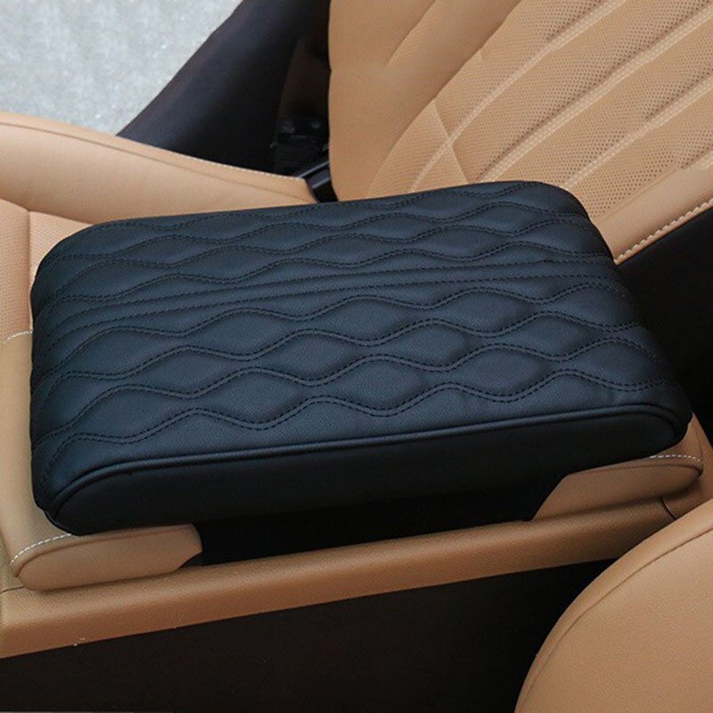 Wave Embroidery PU Leather Car Armrest Mat Center ... – Grandado