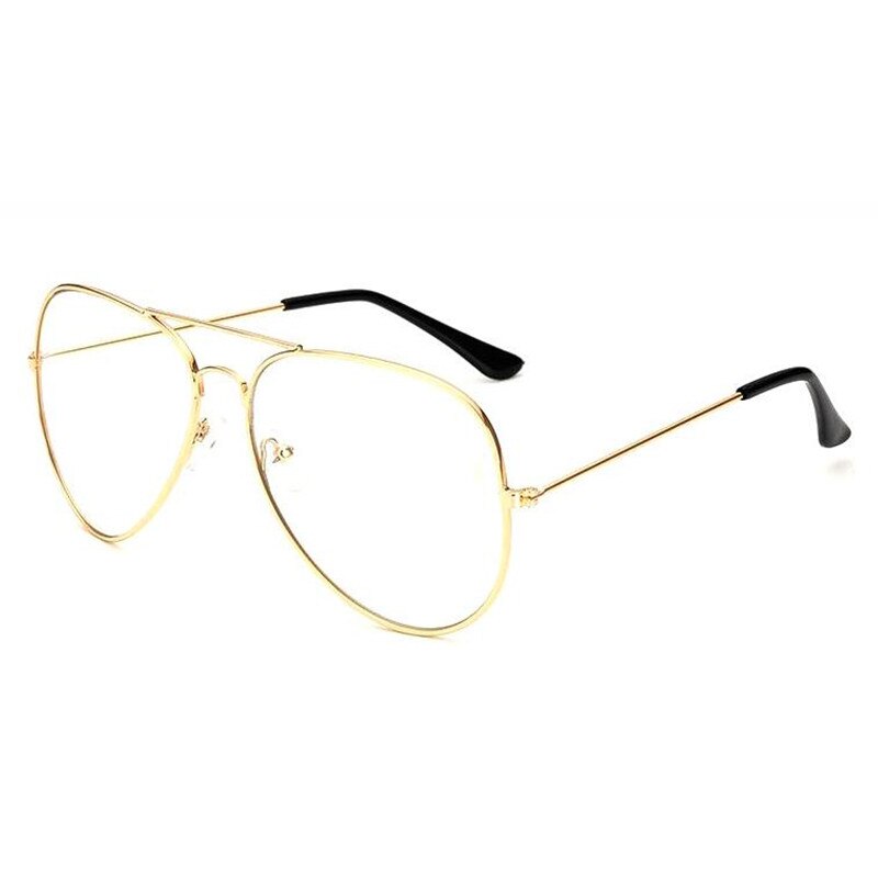 Clear Glasses Retro Eyeglasses Metal Gold Myopia E... – Grandado
