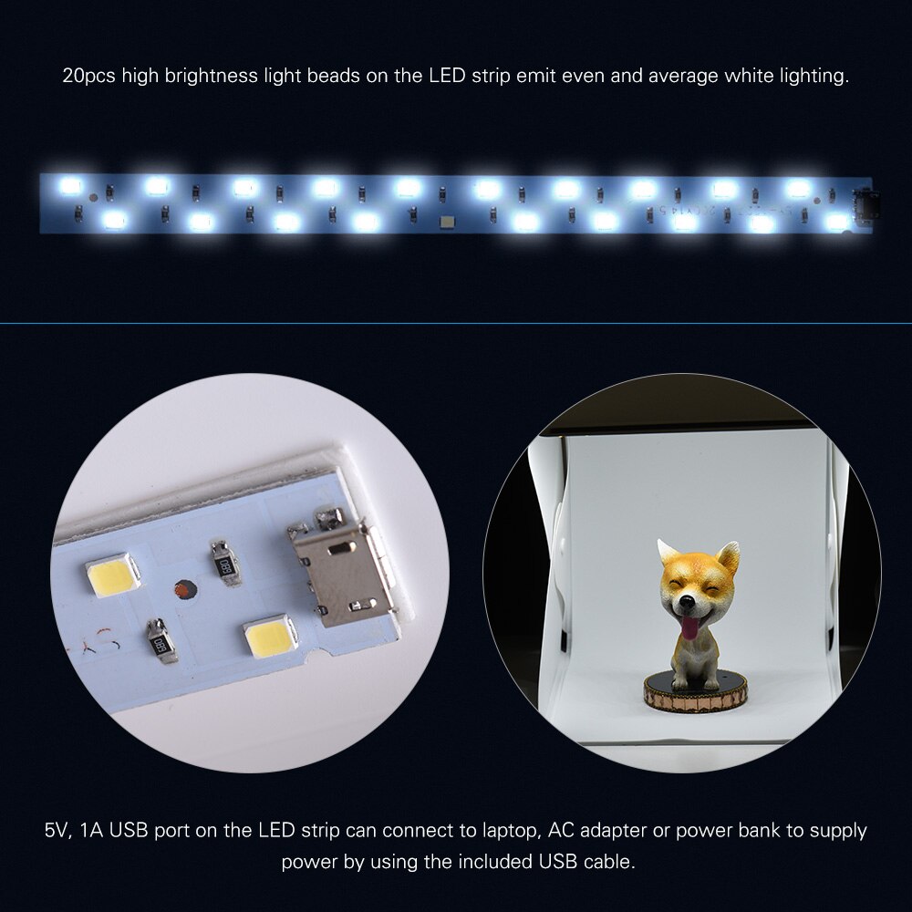 Mini Portable Folding Lightbox Photography LED Lig... – Grandado