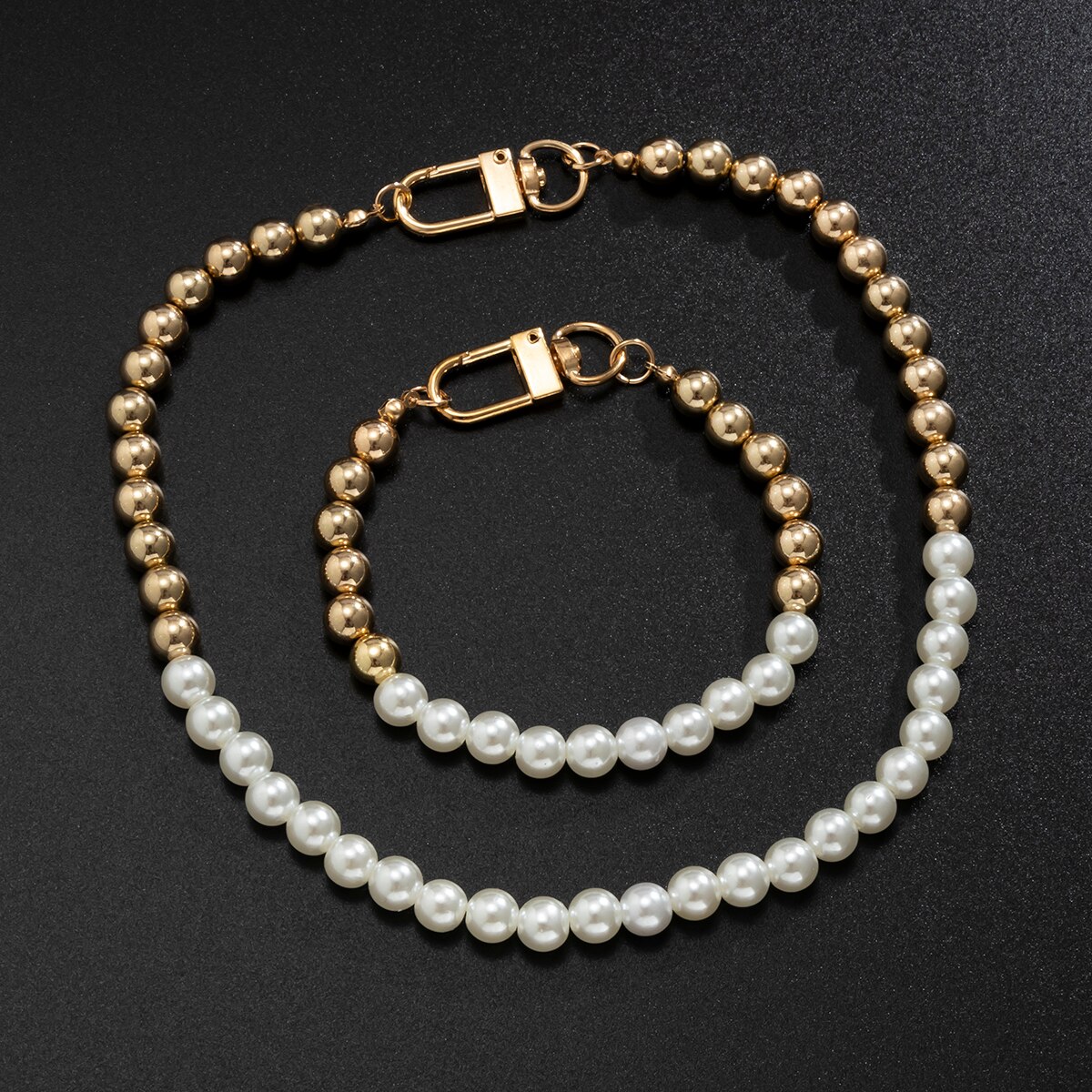 CCB Balls Splice Pearl Bead Choker Necklace for Me... – Grandado
