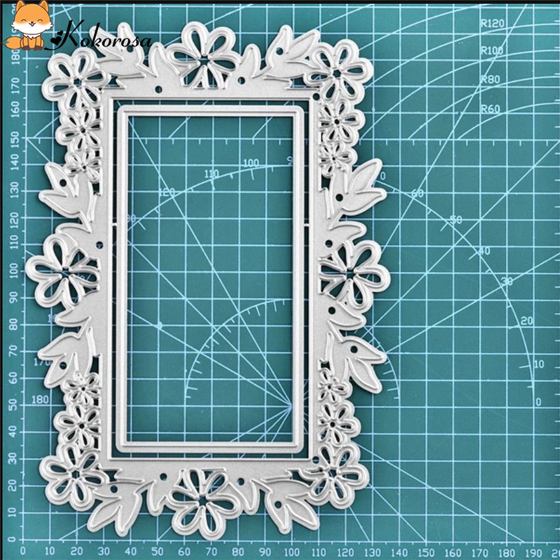 Kokorosa Cutting Dies Metal Die Cuts Lace Frame Bo... – Vicedeal