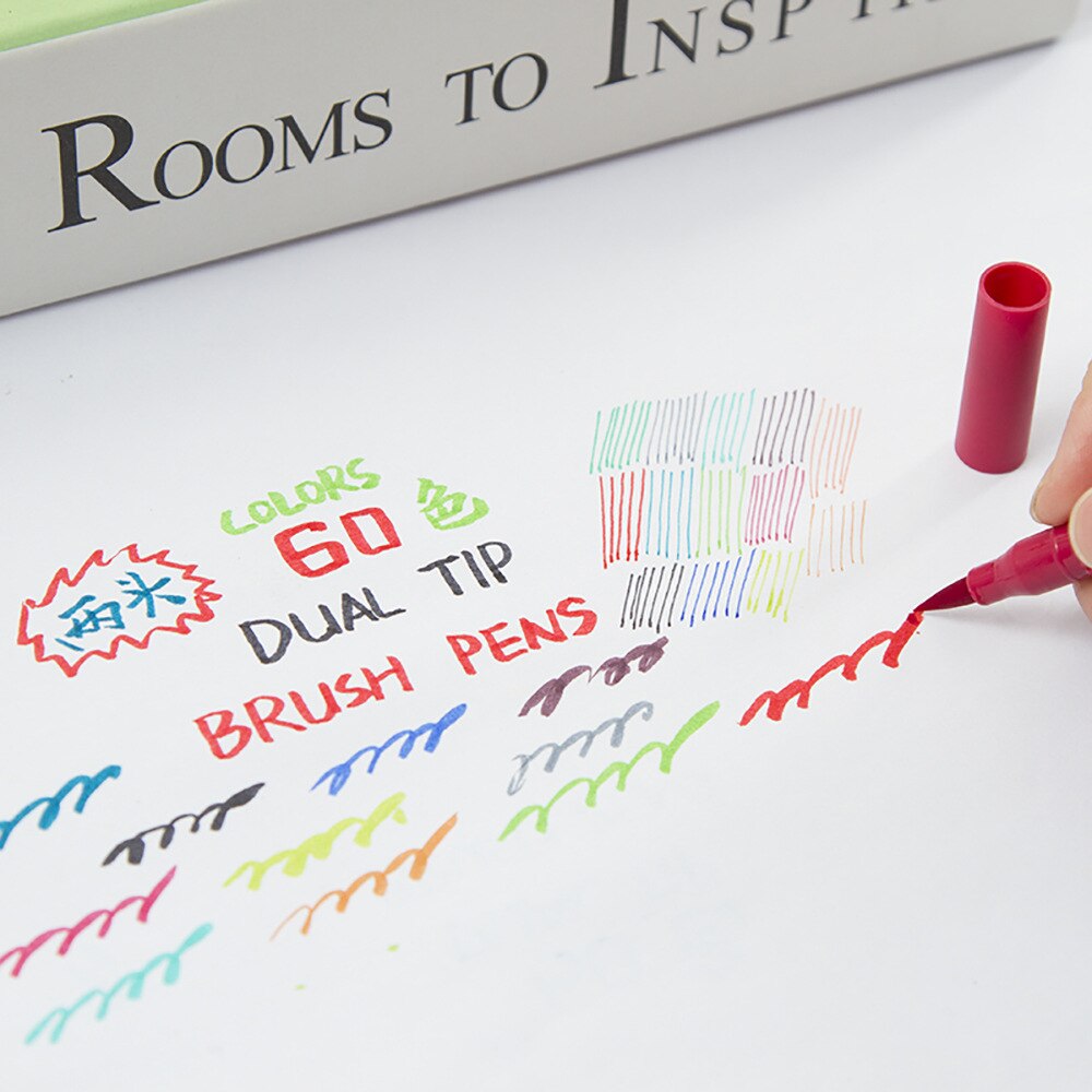 12 24 36 48 60 72 100 Clors Markers Fineliner Wate... – Grandado