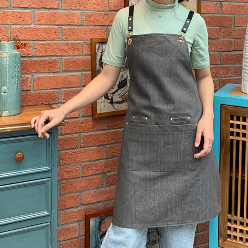 Denim Apron Coffee Shop and Hairdresser Chef Prote... – Grandado