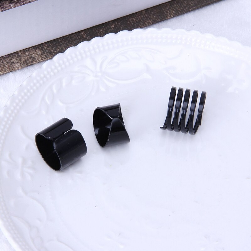 3PCS Punk Black Mid Finger Knuckle Ring Set Simple... – Grandado