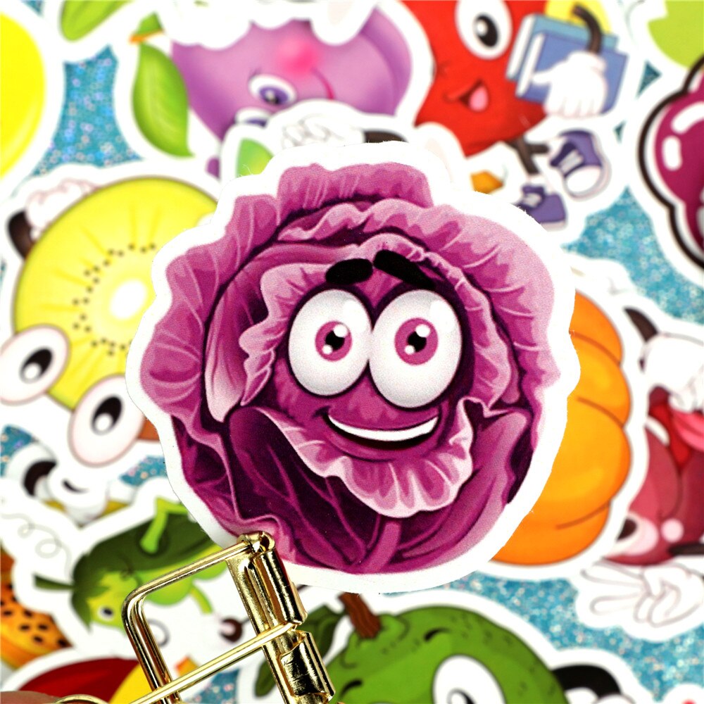 50pcs/Pack Fruit And Vegetables Stickers Skateboar... – Grandado