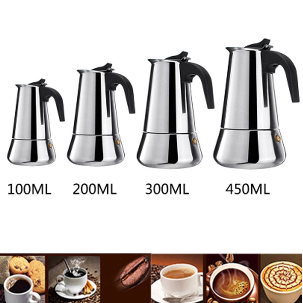 100/200/300/450ML Big Belly Stove Top Mocha Coffee... – Grandado