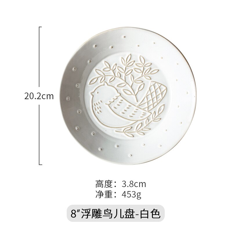 European pastoral style embossed soup plate Wester... – Vicedeal
