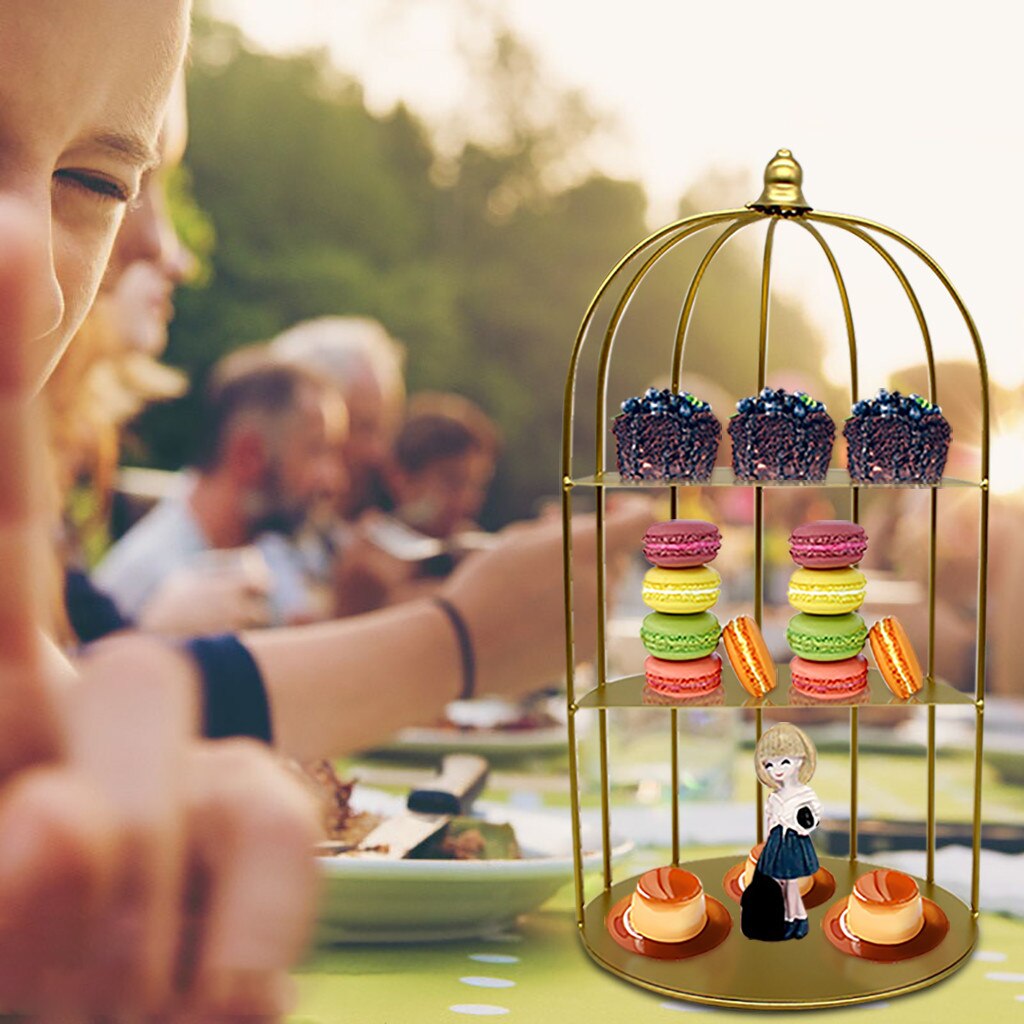 Cake Dessert Rack Platen Smeedijzeren Vogelkooi Eu... – Grandado