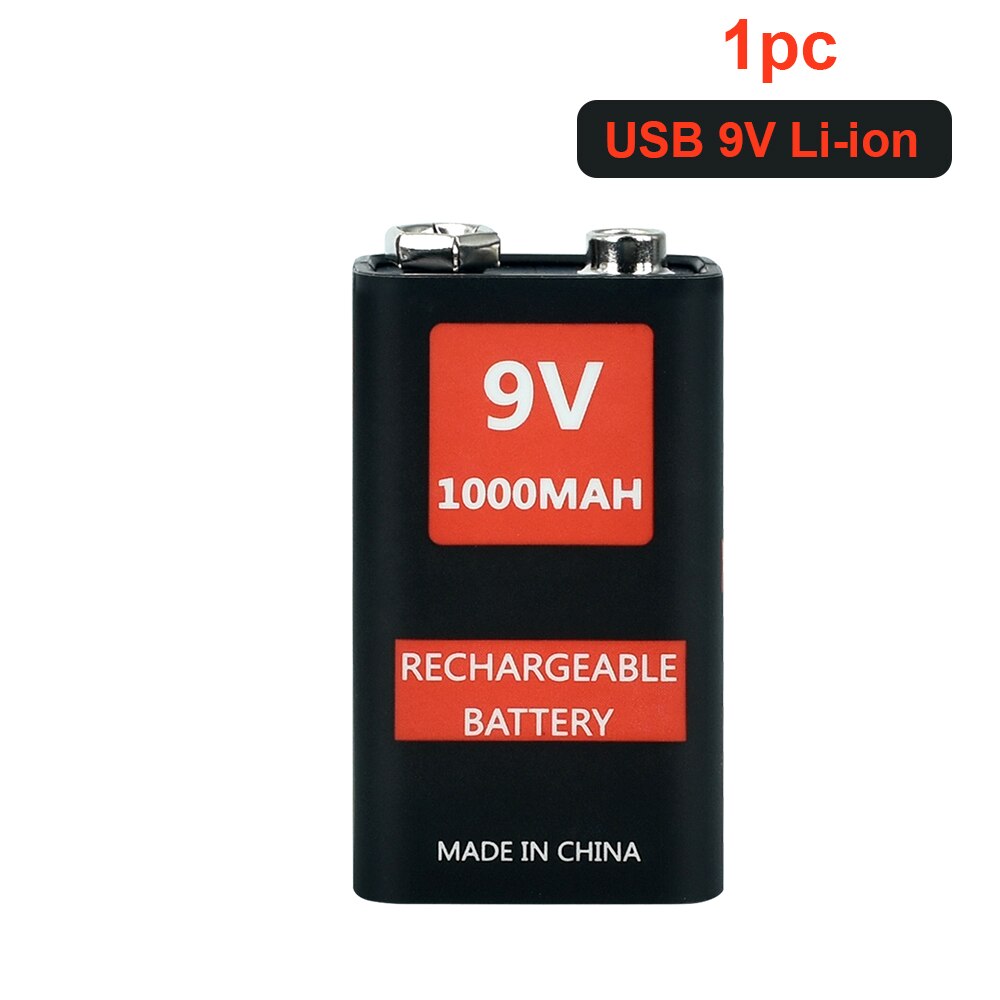 1000mAh micro USB 9 Volt li-ion Rechargeable Batte... – Grandado