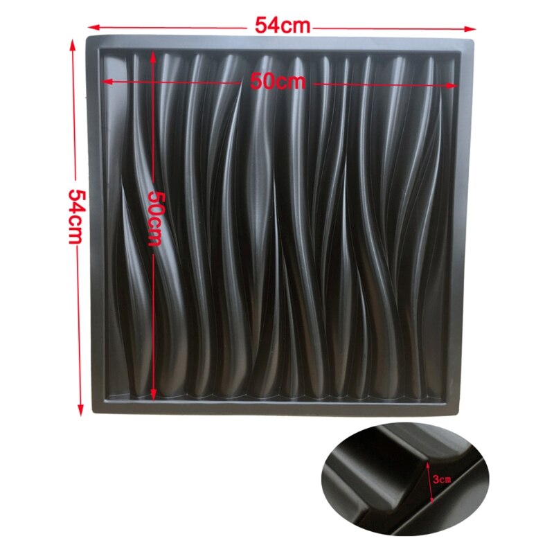 Wave Pattern Wall Concrete Cement Plaster Mold Pla... – Grandado