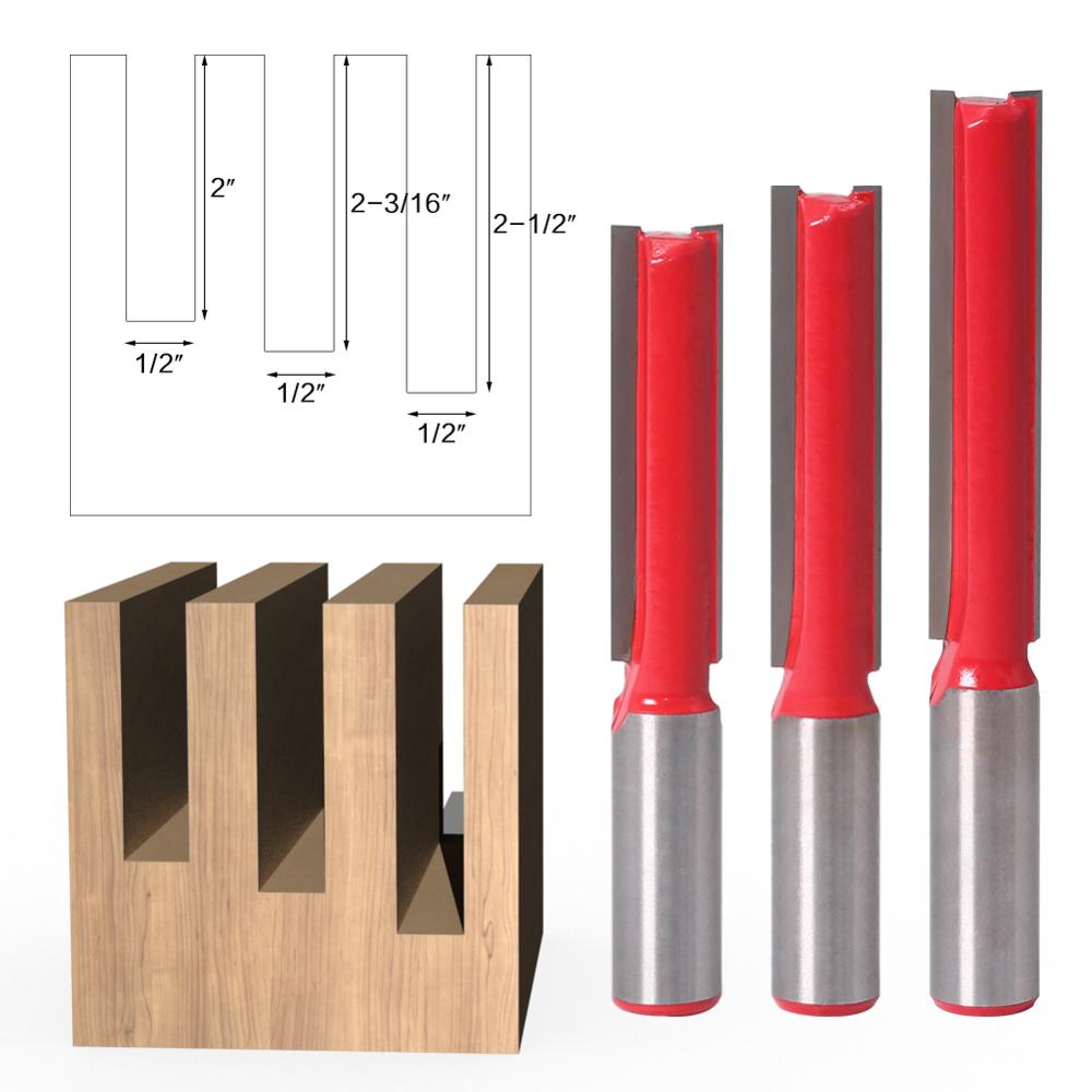 1 pc Straight/Dado Router Bit 1/2 "Dia. X 2-1/2 "L... – Grandado
