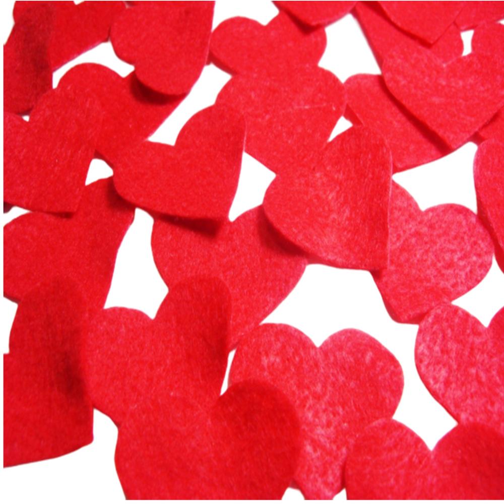 100 pcs Felt Small Red Heart Set (4 x 5) - For Val... – Grandado