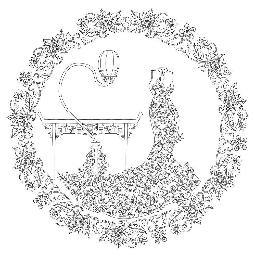 96 Pages Floating Lace Adults Colouring Book Secre... – Grandado