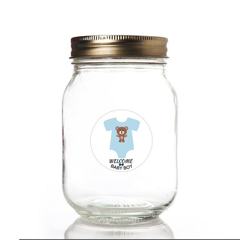 24/48pcs Baby Shower Boy Stickers Seal Label Candy... – Grandado