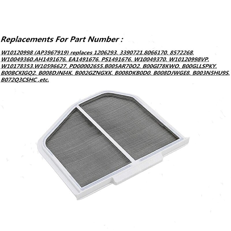 2Pcs W10120998 Dryer Lint Screen Filter for Whirlp... – Grandado
