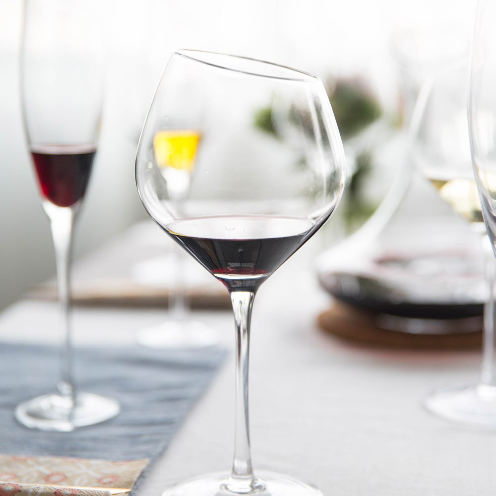 Kreative schräge kristallglas rotwein Burgunder we... – Vicedeal