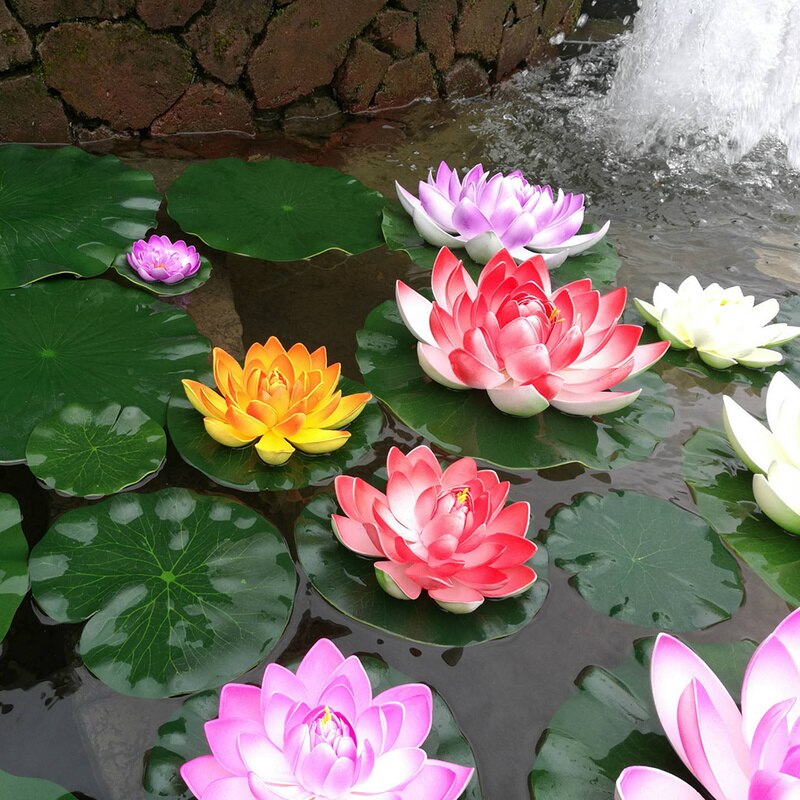5pcs 10cm Artificial Floating Water Lily EVA Lotus... – Grandado