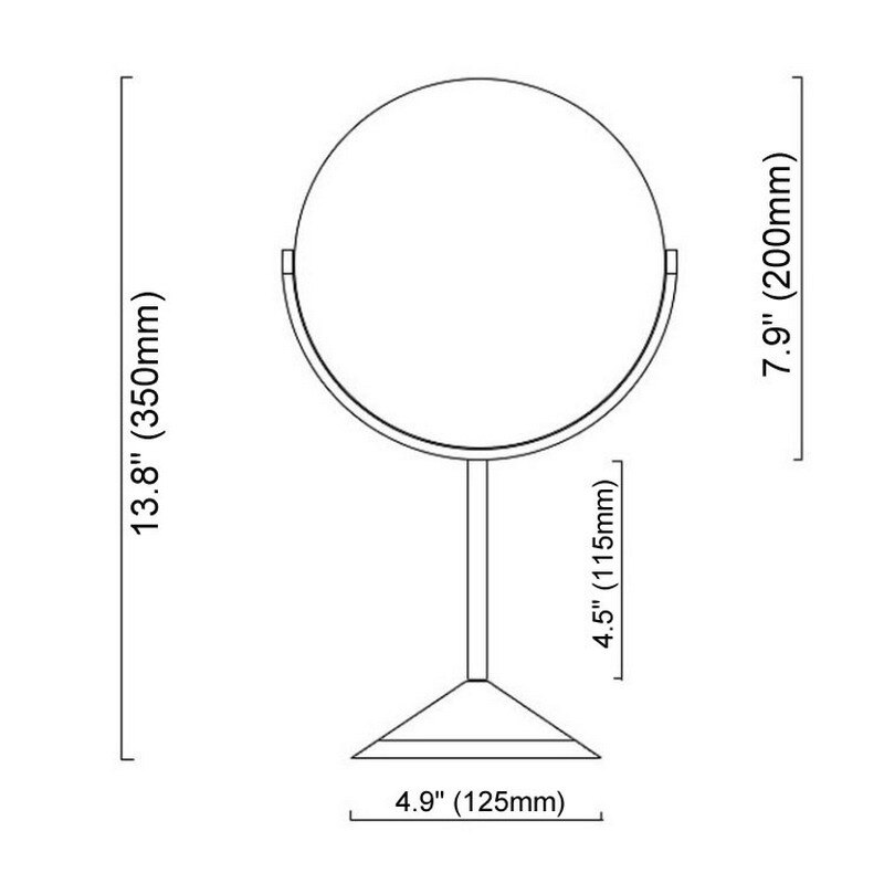 Chrome Makeup Mirror Dual Sided Round Shape Rotati... – Vicedeal