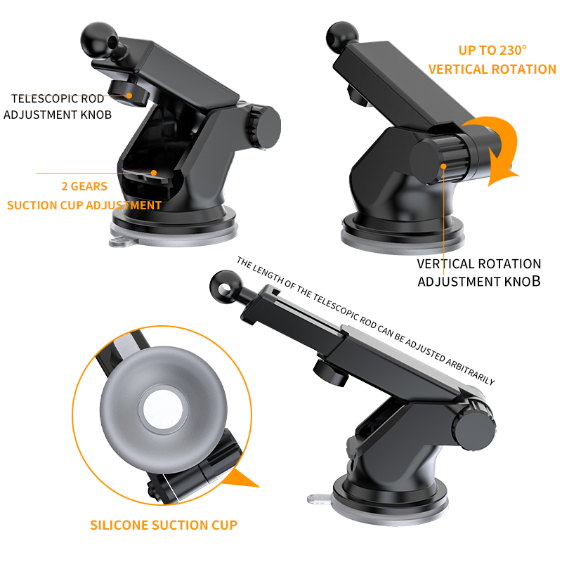 Car Holder Dashboard Suction Cup 17mm Ball Head Br... – Grandado