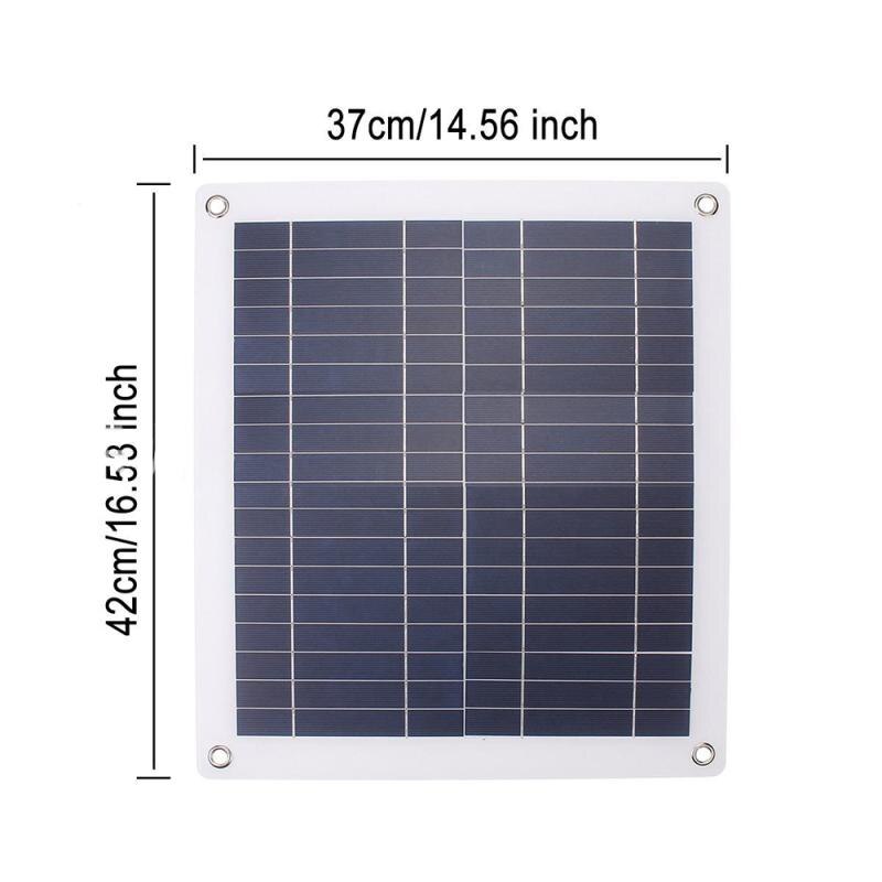 100W Portable Solar Panel Double USB 12V With meta... – Grandado