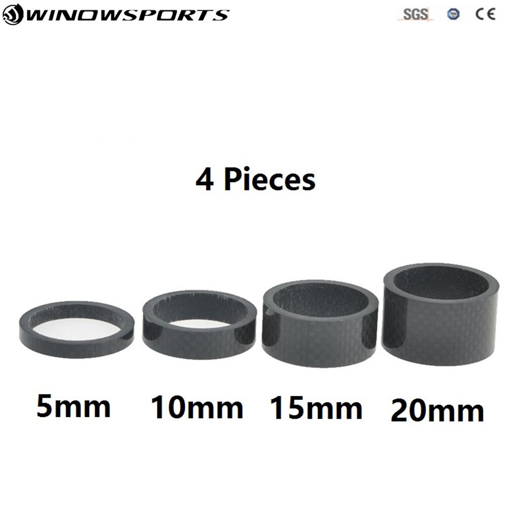 Winow Carbon Bike Stem Spacer 4pcs 5/10/15/20 mm W... – Vicedeal