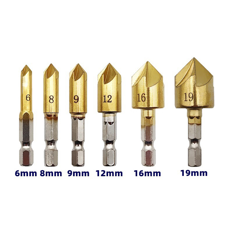 3/6pcs Countersink Drill Bit Set 1/4'' Hex Shank H... – Grandado