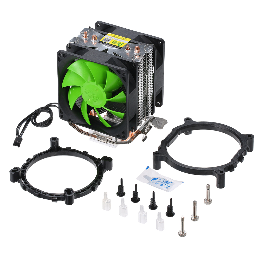 Hydraulic CPU Cooler Heatpipe Fans Quiet Dual Fan ... – Vicedeal