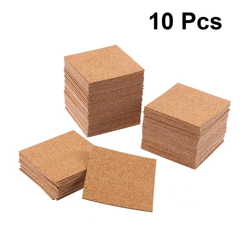 10PCS Self-adhesive Cork Coasters Squares Cork Mat... – Grandado