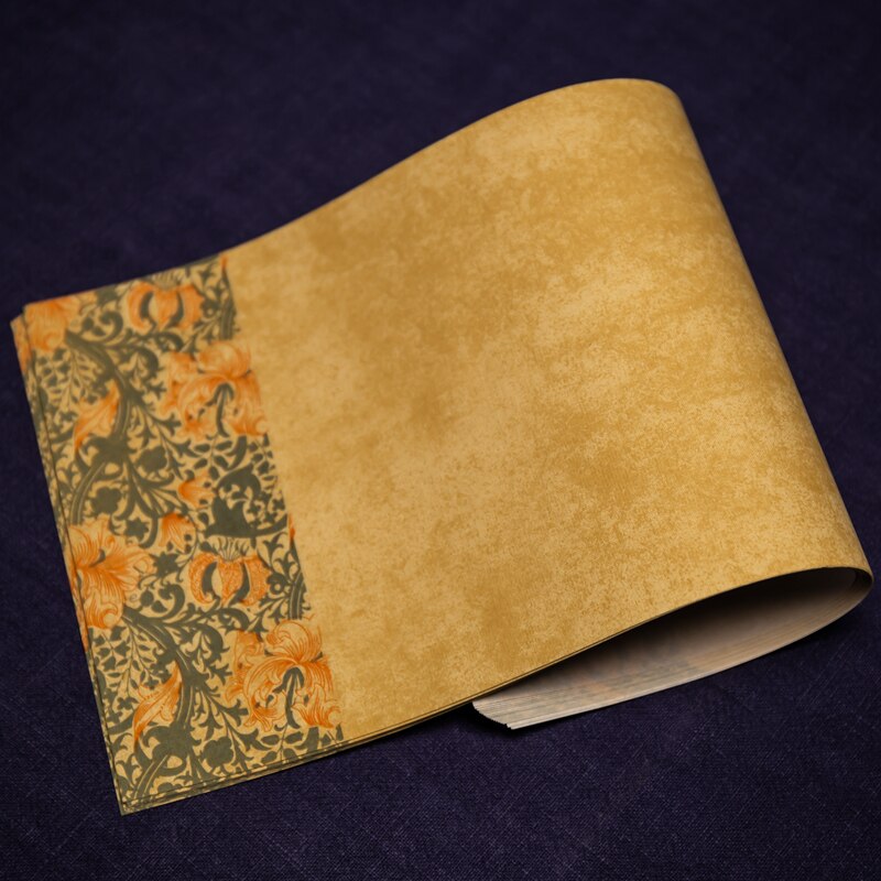 Retro Batik Xuan Paper Letterhead with Flower Patt... – Grandado