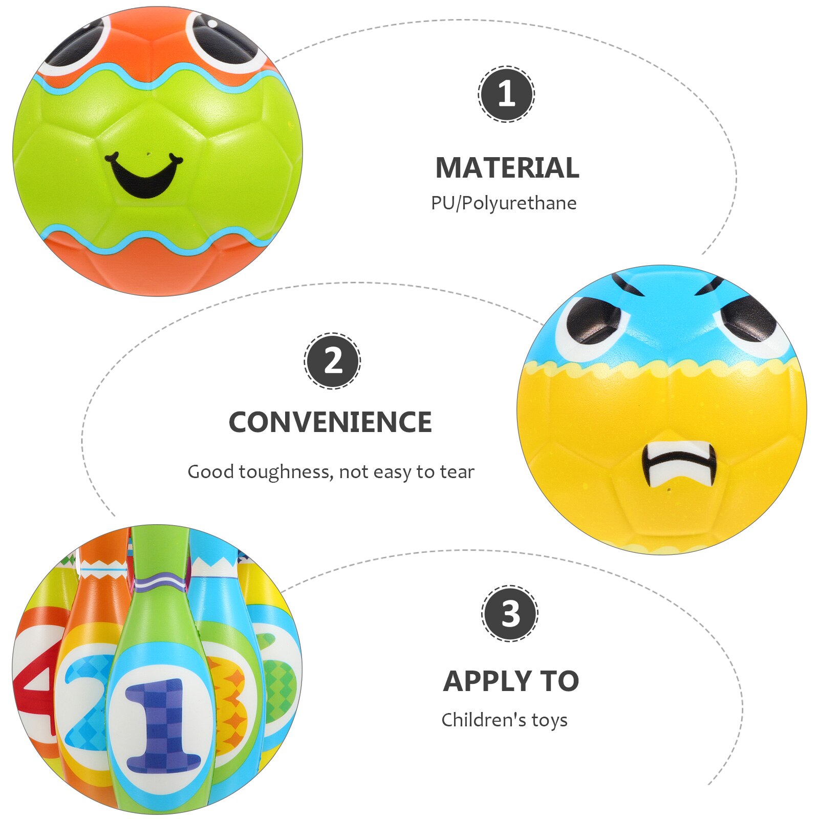 1 Set Colorful Bowling Ball Kit Indoor Outdoor Spo... – Grandado