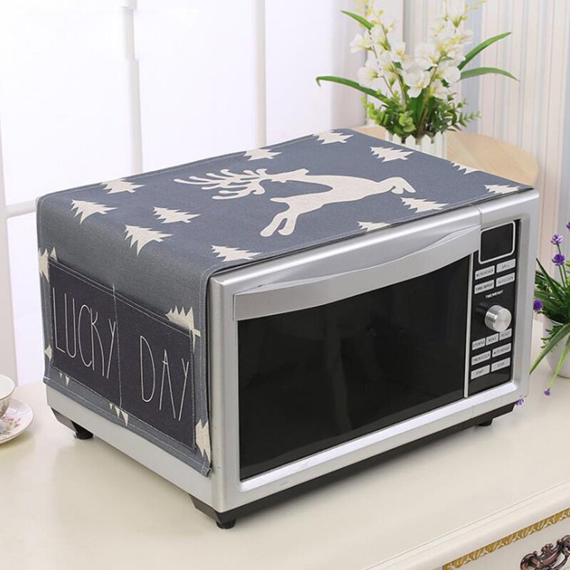 Linen Fabric Microwave Dust Cover Towel Electric O... – Grandado