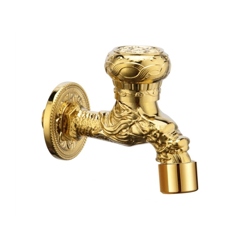 1pc Carved Wall Mount Golden Water Wall Small Tap ... – Grandado