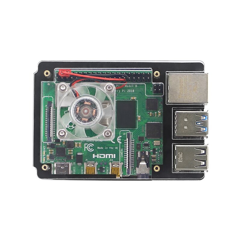 6 schicht Raspberry Pi 4 Acryl Fall Transparent Sh... – Vicedeal