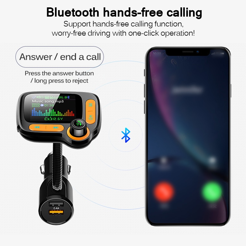 Onever Car Mp3 Player FM Transmitter Bluetooth 5.0... – Grandado