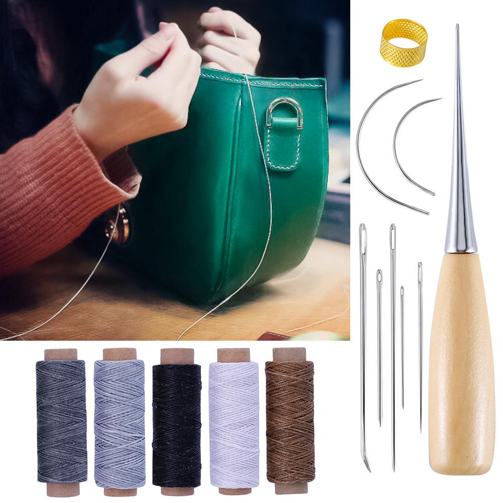 Leather Craft Tools Kit Hand Sewing Stitching Punc... – Vicedeal